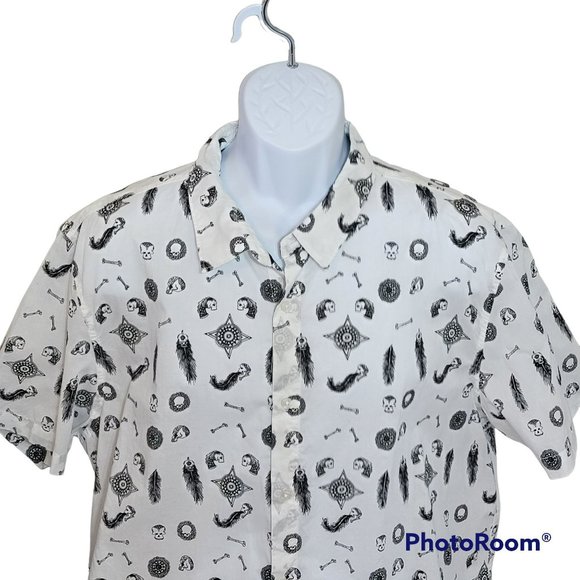 Guess | Shirts | Guess Mens Xxl Slim Fit Button Up Shirt With Bones ...